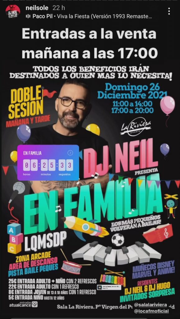 DJ NEIL: La fiesta solidaria para bailar en familia